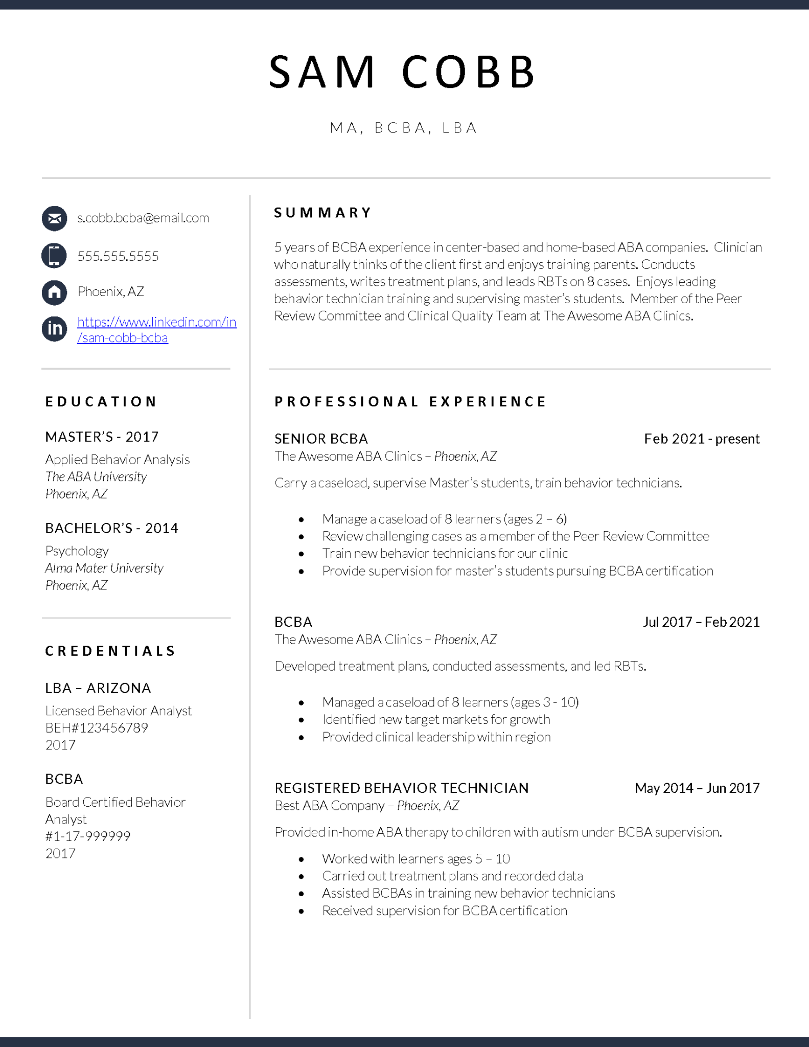 How to Perfect Your BCBA Resume